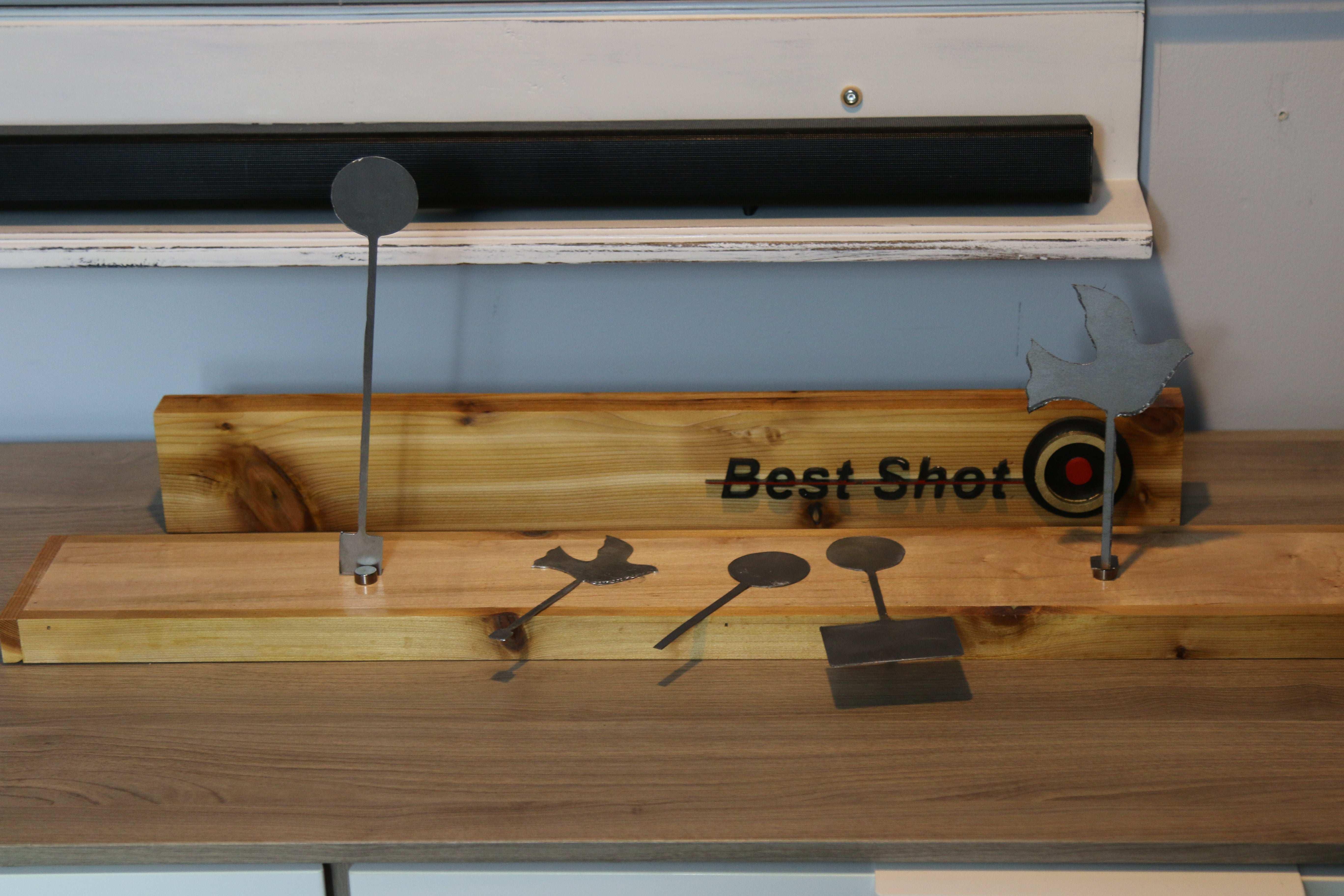 Steel Plated Wooden Target that Transforms to Home Decor – OmoiBox ...