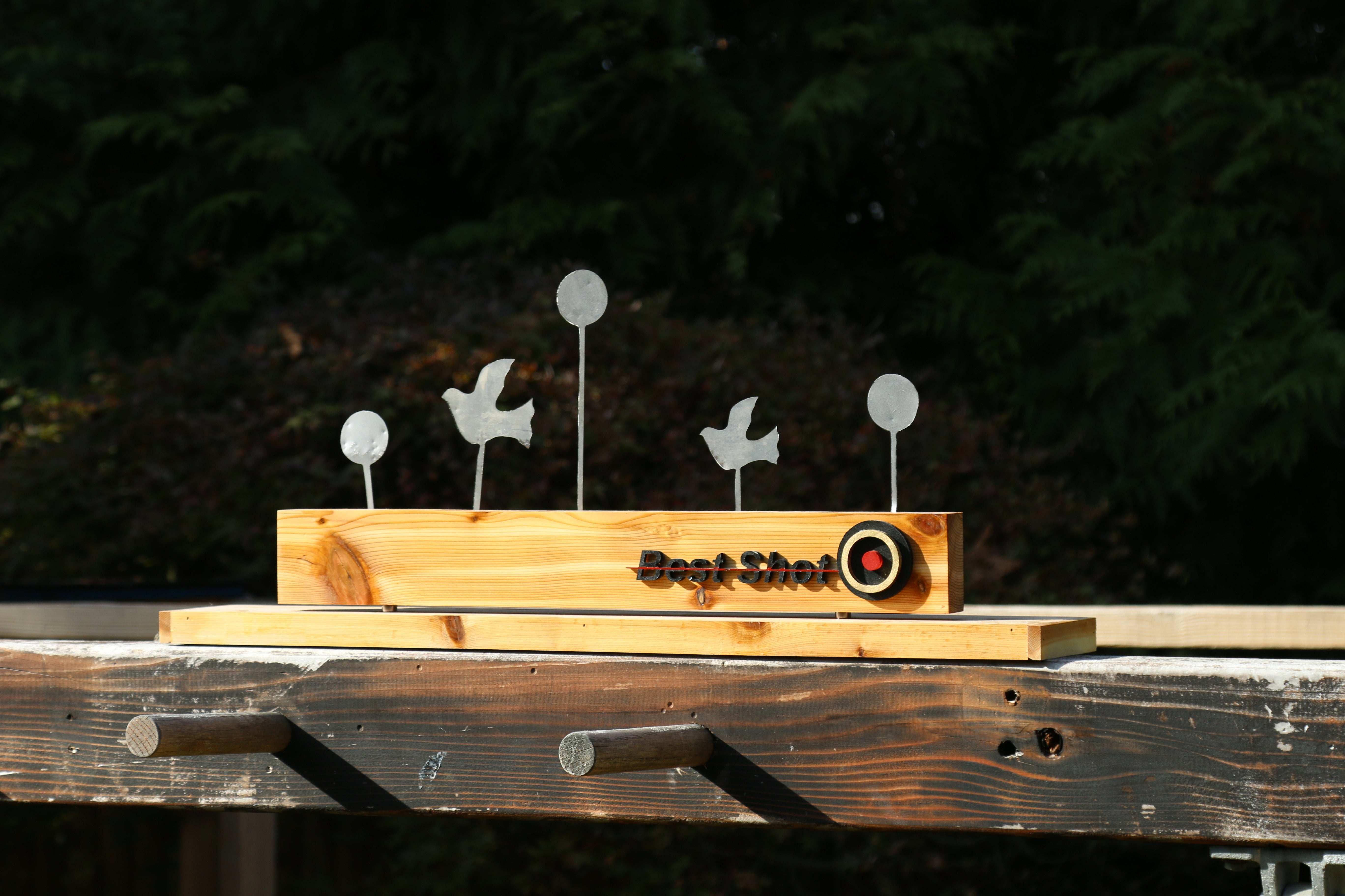 Steel Plated Wooden Target that Transforms to Home Decor – OmoiBox ...
