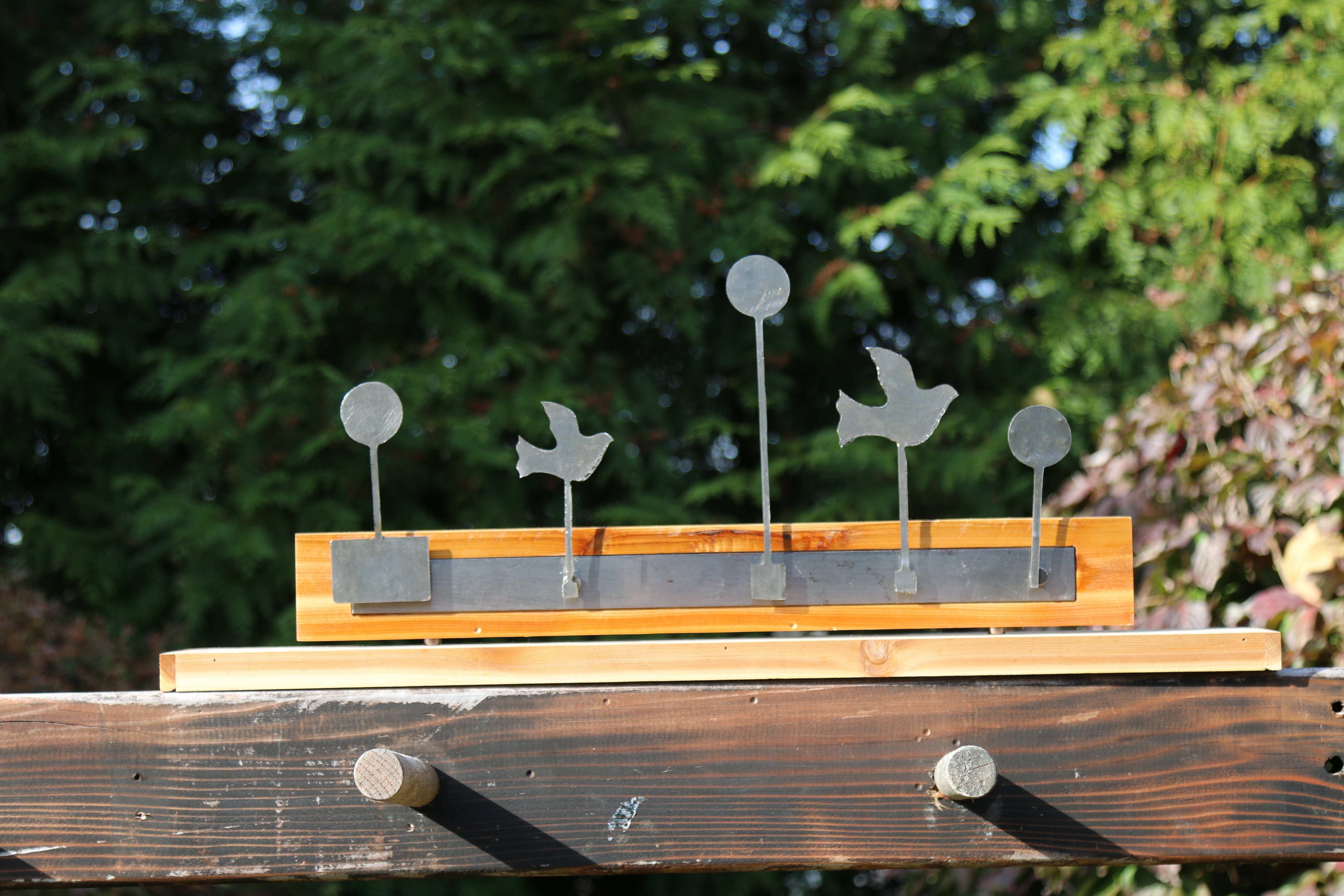 Steel Plated Wooden Target that Transforms to Home Decor – OmoiBox ...