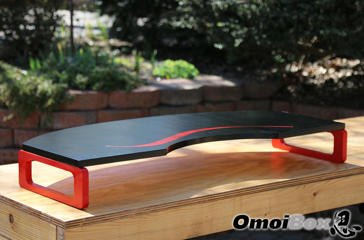 Contemporary Curved Monitor Stand – OmoiBox Visionary Creations