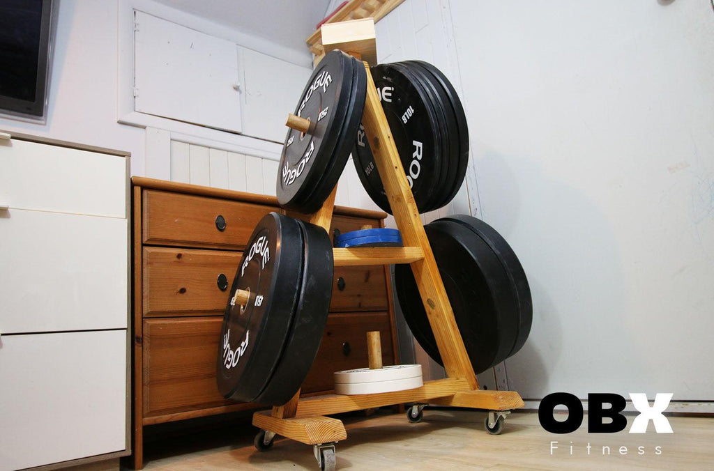 Wooden Weight Tree With Wheels | OBX Fitness – OmoiBox Visionary Creations